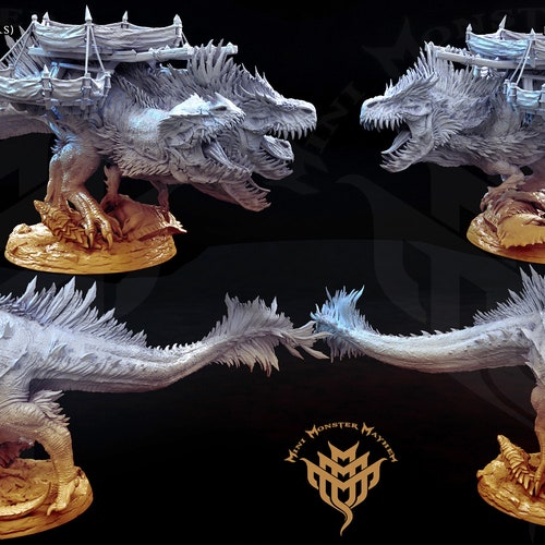 Cerberus Rex Miniature T Rex Dinosaur DND Pathfinder Tabletop | Etsy