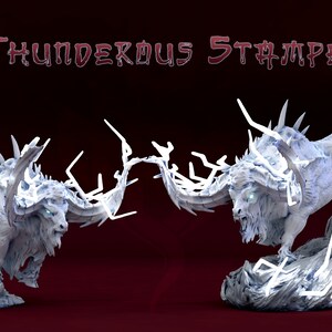 Thunderous Stampede Miniature Ox Spirit DND Pathfinder Tabletop RPG - Etsy