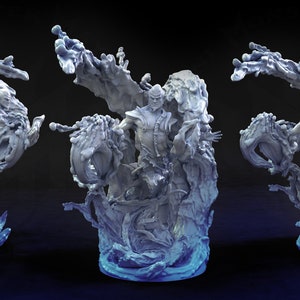 Water Genie Miniature Marid DND Pathfinder Tabletop RPG - Etsy