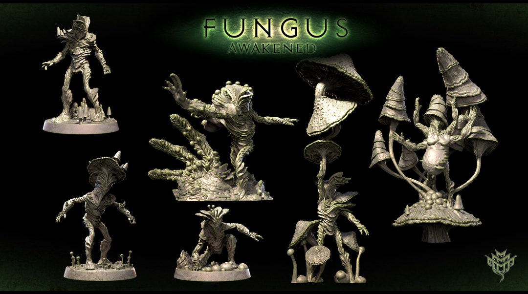 Myconid Watcher Miniature Myconid Sovereign DND Pathfinder Tabletop RPG ...