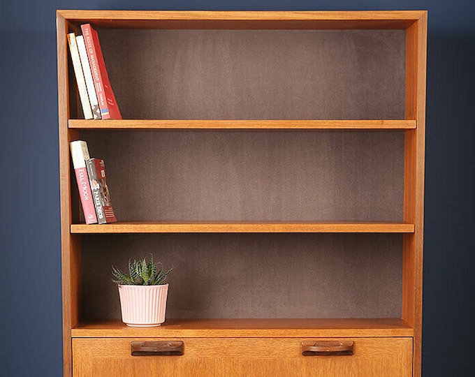 Vintage G Plan Sierra 1960s Teak Grey Display Drinks Cabinet Bookcase ...