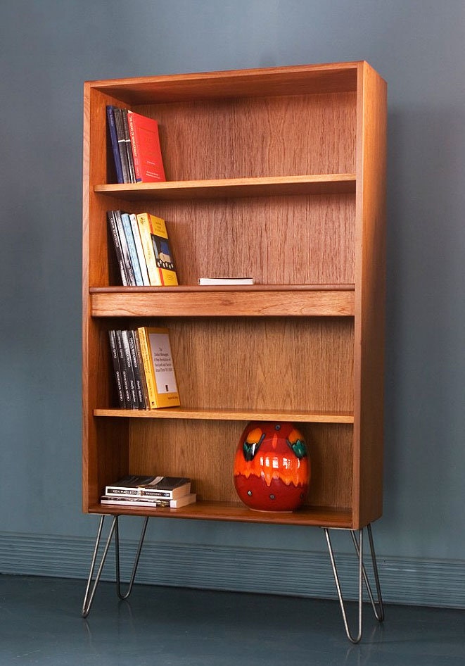 Vintage G PLAN Mid Century Retro Teak Bookcase on Hairpin Legs - Etsy