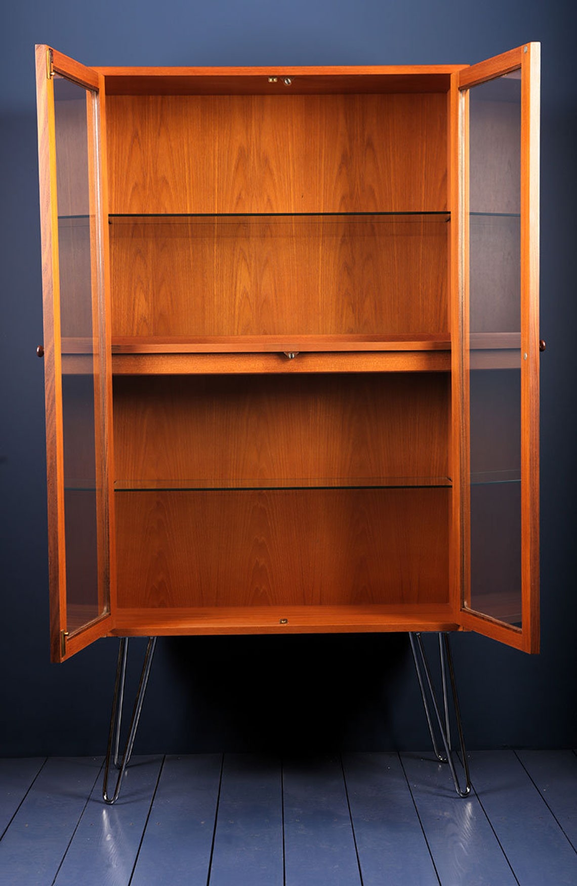 G Plan Fresco Tall Large Glass Drinks Display Cabinet on - Etsy UK