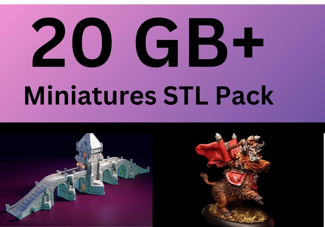 Miniatures Stl Pack , Stl Pack , 3d Printer Files Miniatures ...