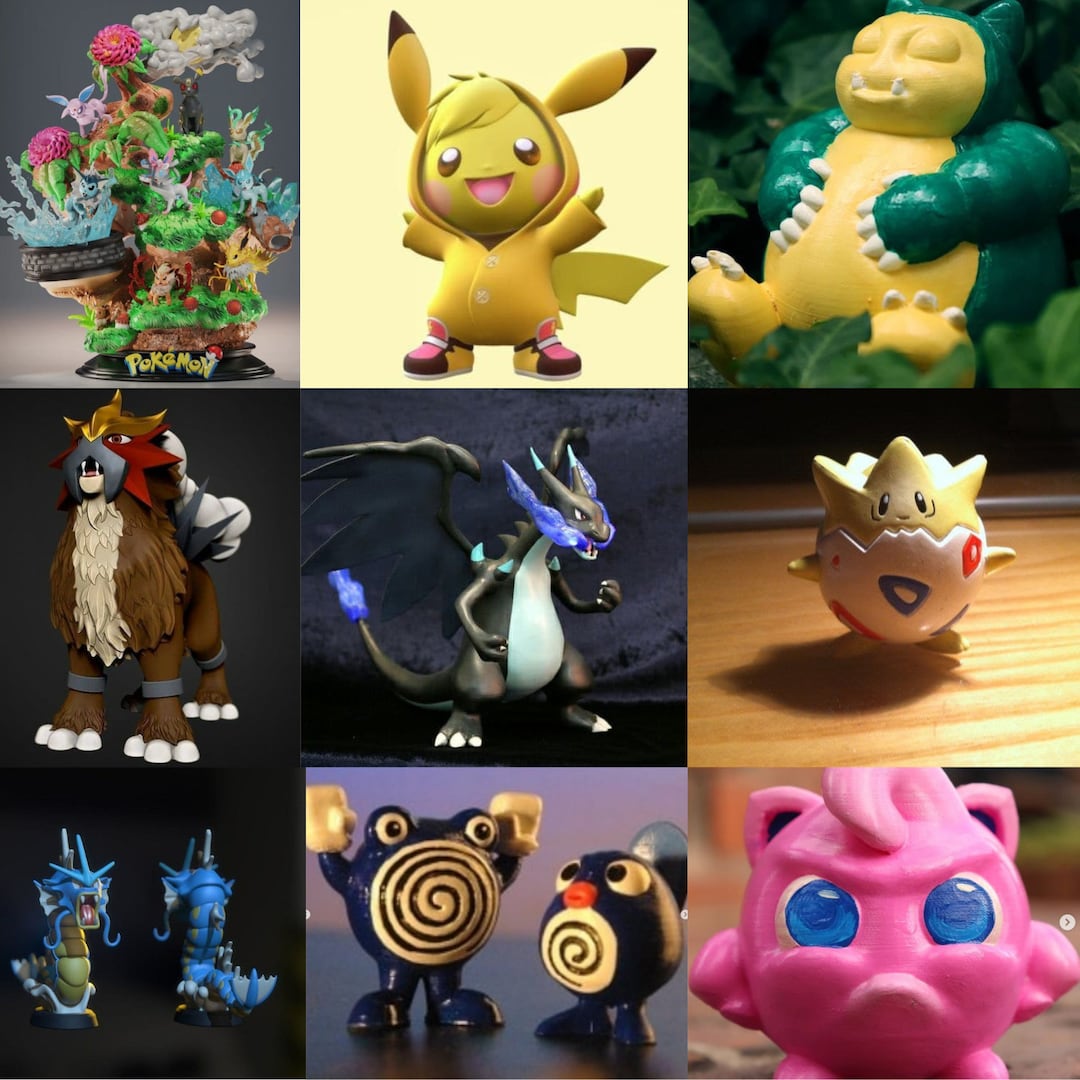 200 Pokemons File , Pokemon Figure Pack , Pokemon 3d Stl Files Pack ...