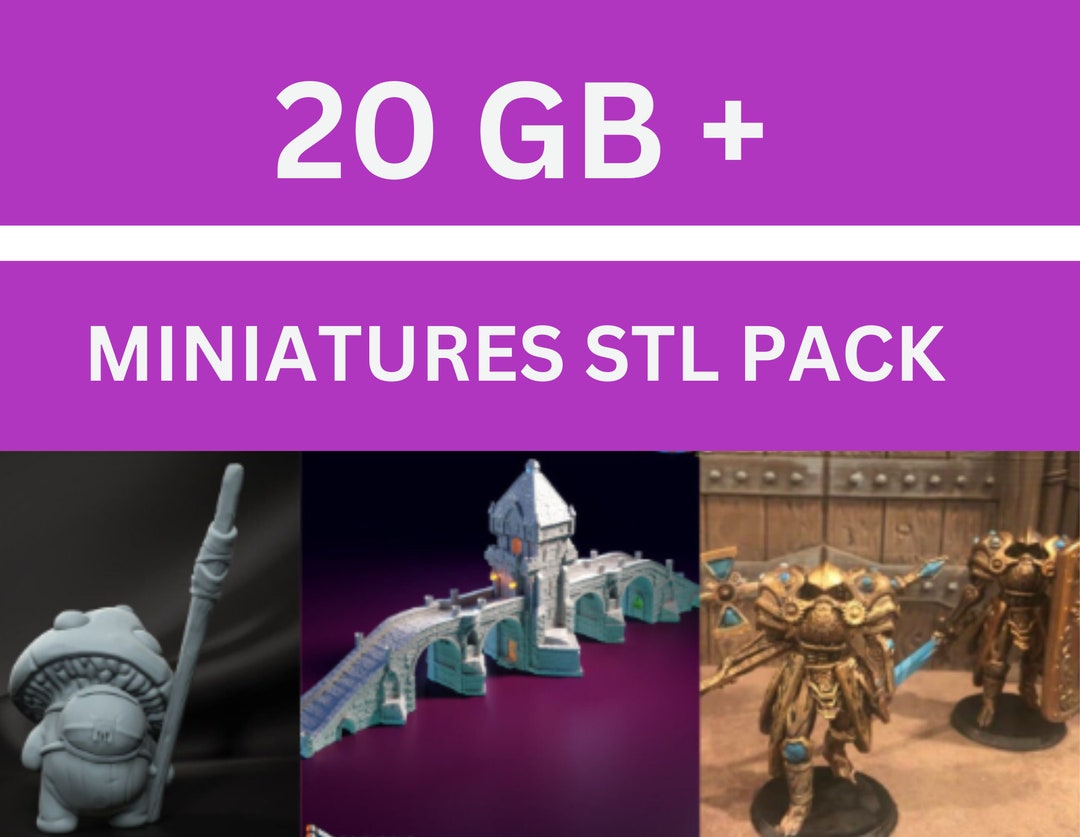 Miniatures Stl Pack Stl Pack Miniature 3d Printer Files - Etsy