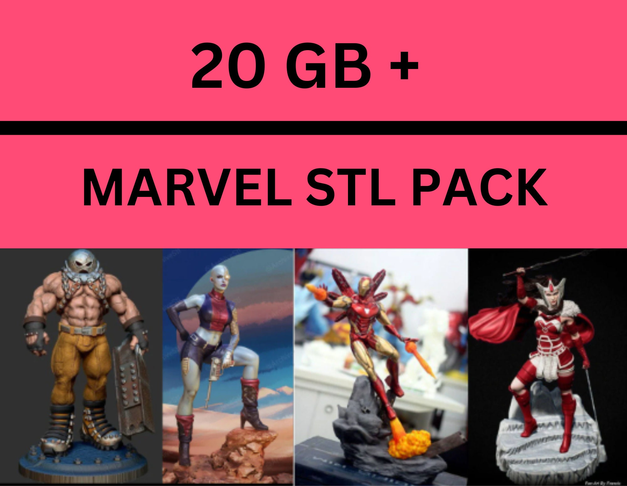 Marvel Stl Files Pack , Stl Pack , Mega Stl Bundle , 3d Printer Files ...