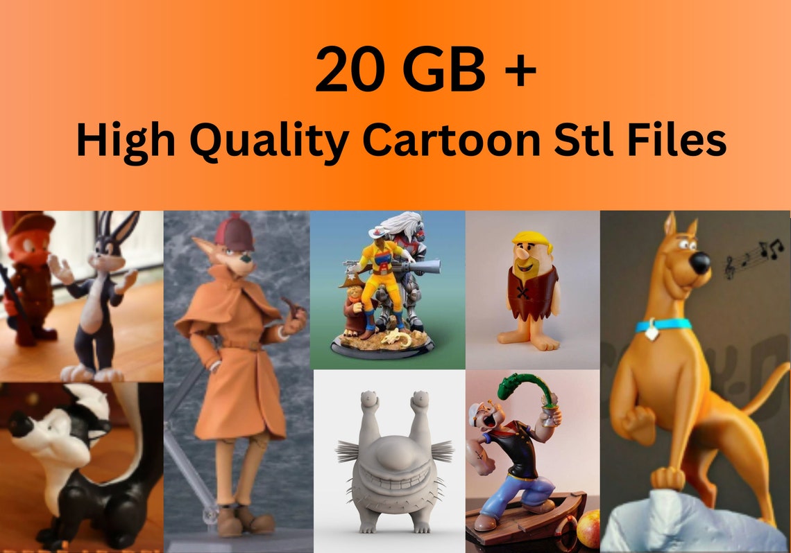 Stl Pack , Cartoons Stl Files , Cartoons Character 3d , 3d Printer ...