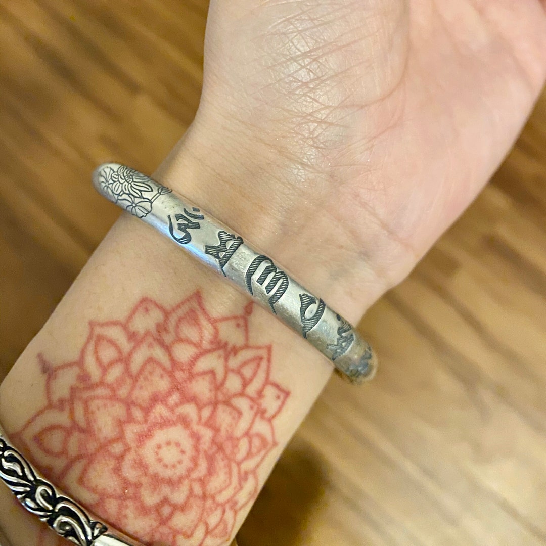 Healing Yoga Jewelry, Sterling Silver Meditation Bracelet, Mantra ...
