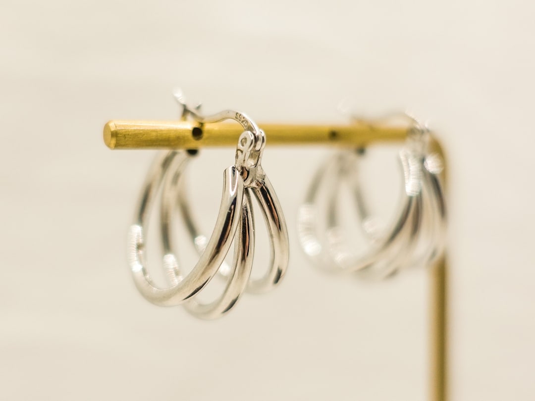 Sterling Silver Triple Hoop Earrings, Modern Hoop Earrings, Everyday ...