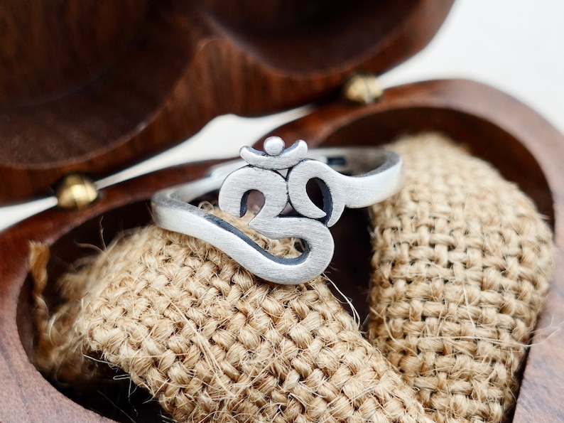 925 Sterling Silver Om Ring Protection Ring Adjust Ring - Etsy