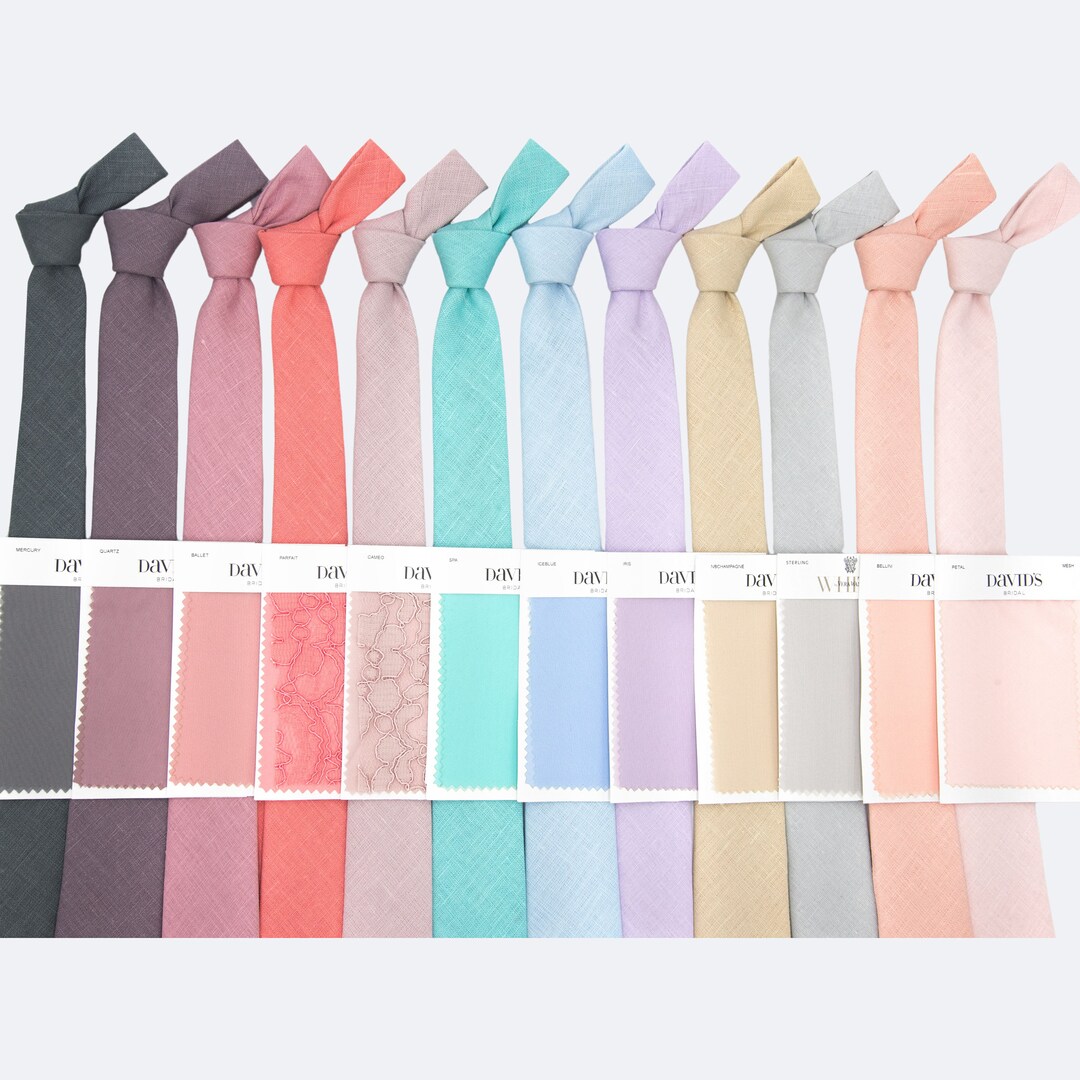 Mens Neck Tie Wedding Color Match Custom Tie for Men, Boys Ring Bearer ...