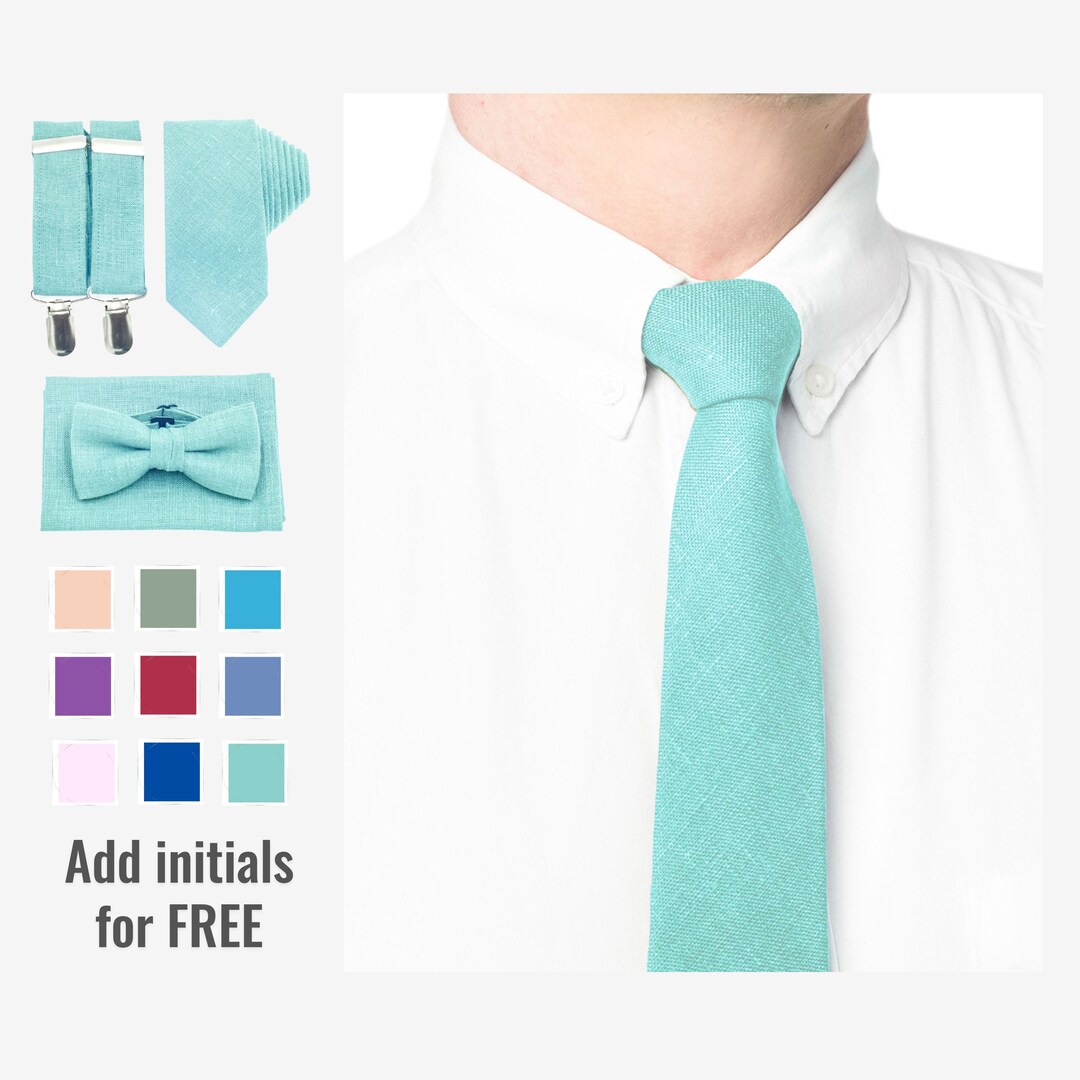 Youth Bowtie and Suspenders Initials, Ring Bearer Outfit Spa Neck Tie ...