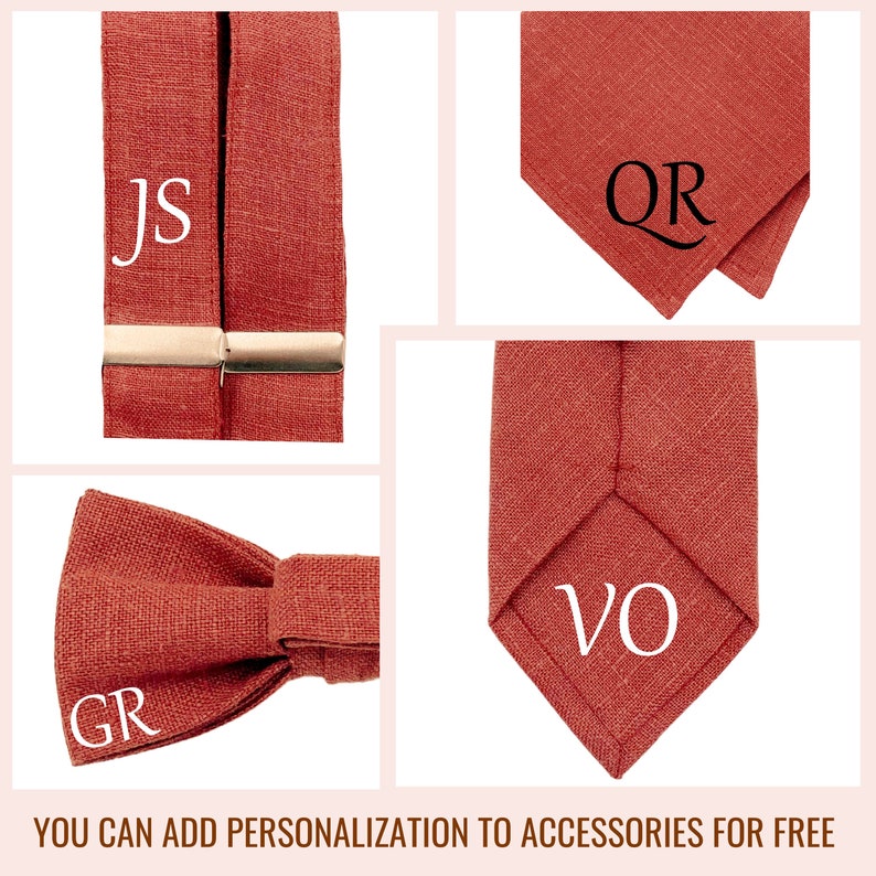 Custom Wedding Tie With Initials, Boys Personalize Necktie, Father Son ...