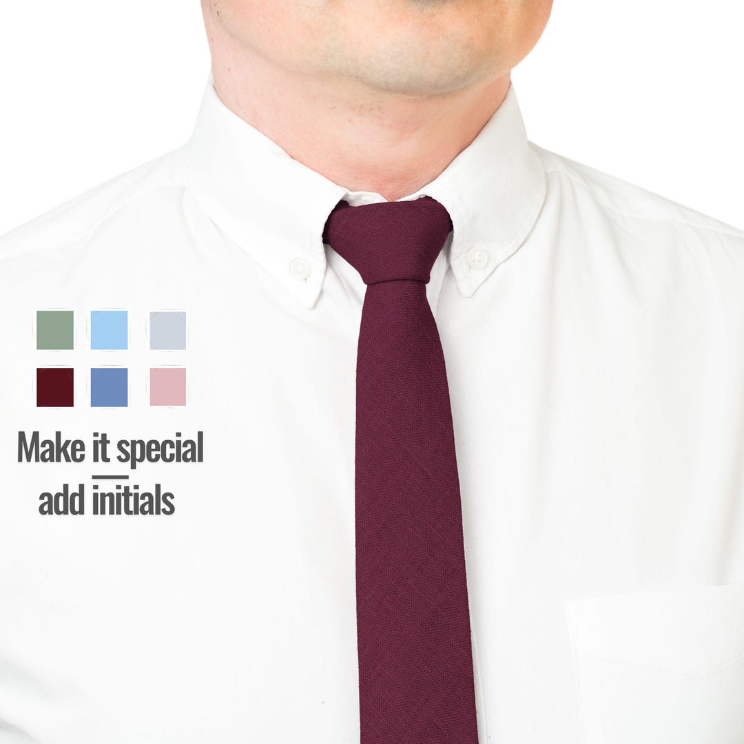 Maroon Necktie for Wedding, Father Son Matching Burgundy Ties, Wine ...