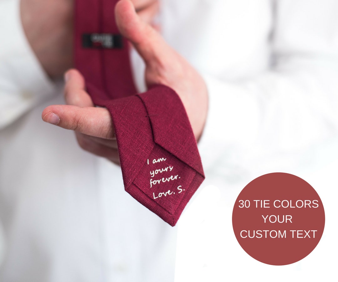 Personalized Tie Custom Ties With Customized Text Personalised Neck ...