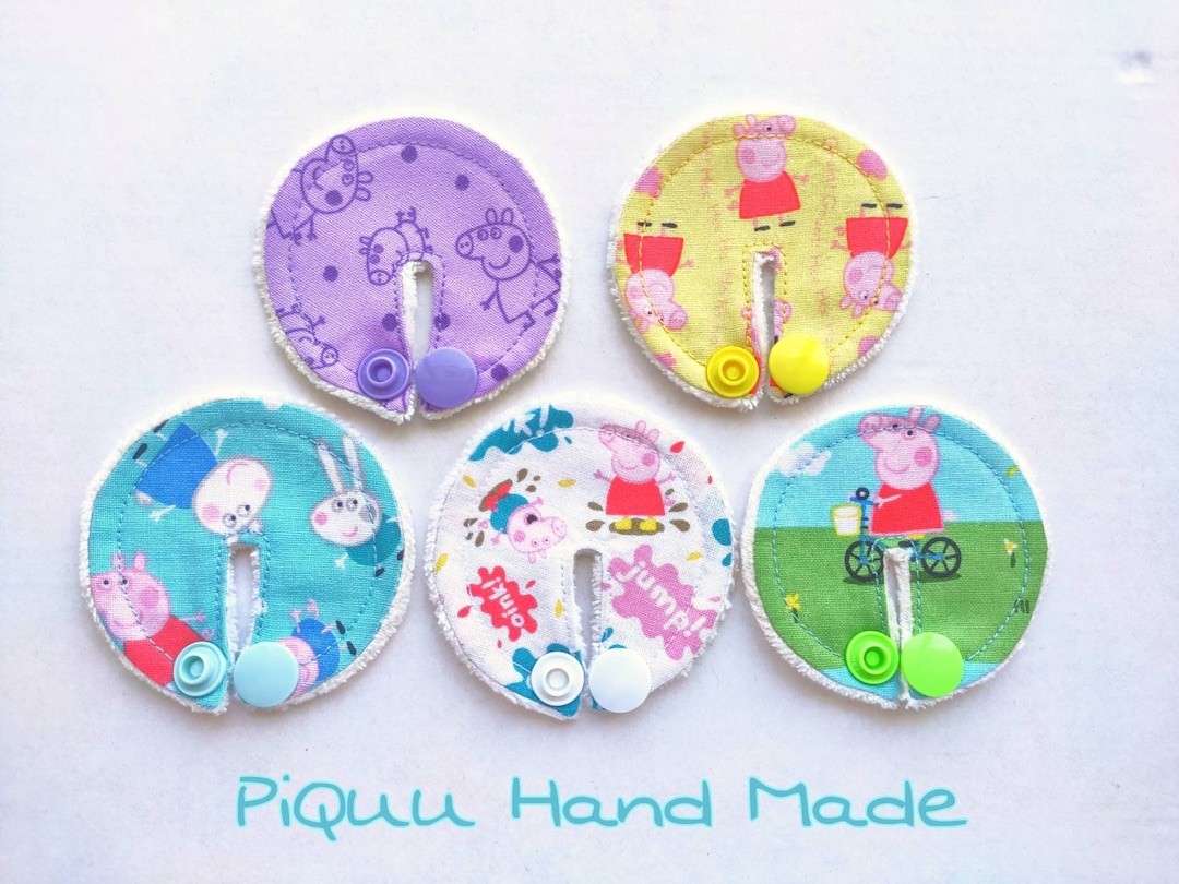 Peppa Pig SET of 5 or 10 Feeding Tube Pads PEG Covers, Gtube Pads ...