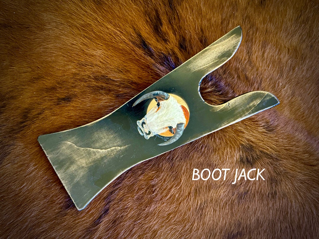 Cowboy Boot Jack, Hereford Bull, Western Retro, Handmade, Custom Design ...