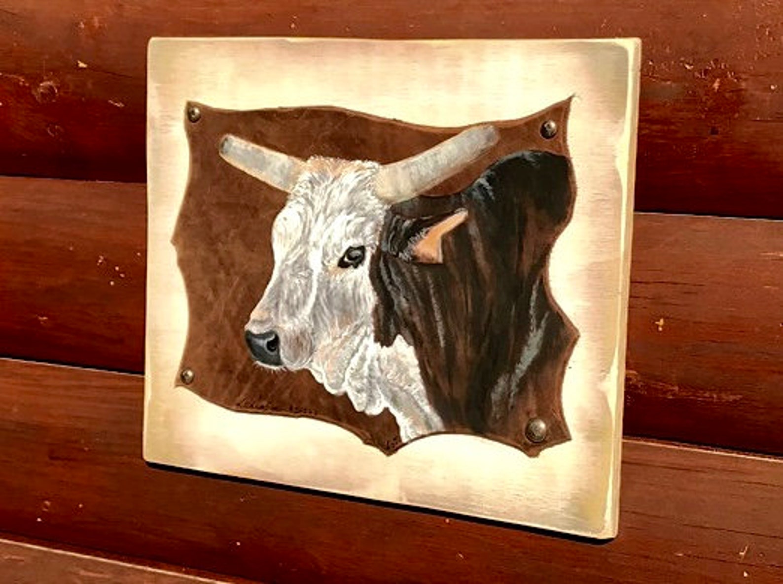 Western art bull art PBR bucking bull original acrylic | Etsy