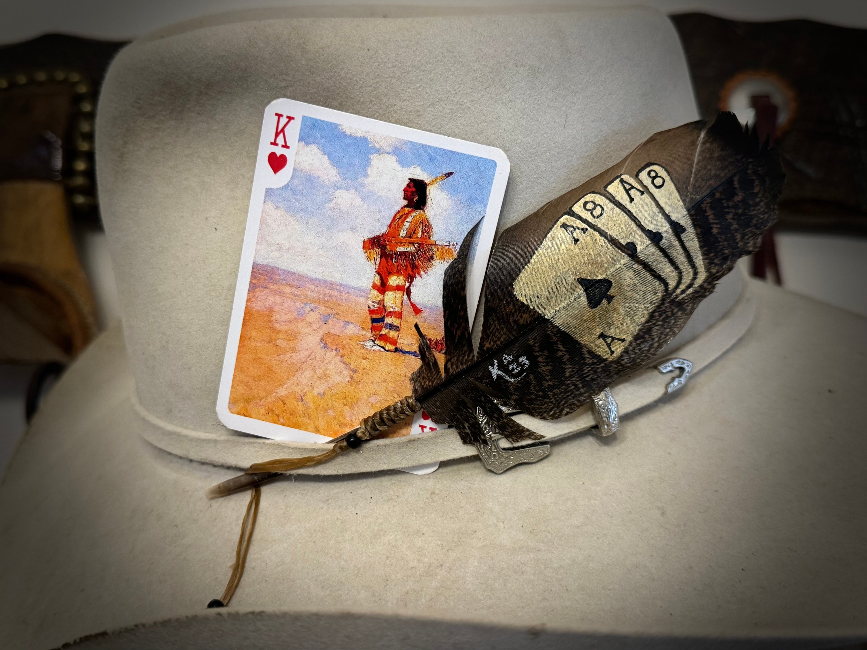 Hat Accessory, Hearts, PLAYING CARDS, Single Card for Western Retro ...