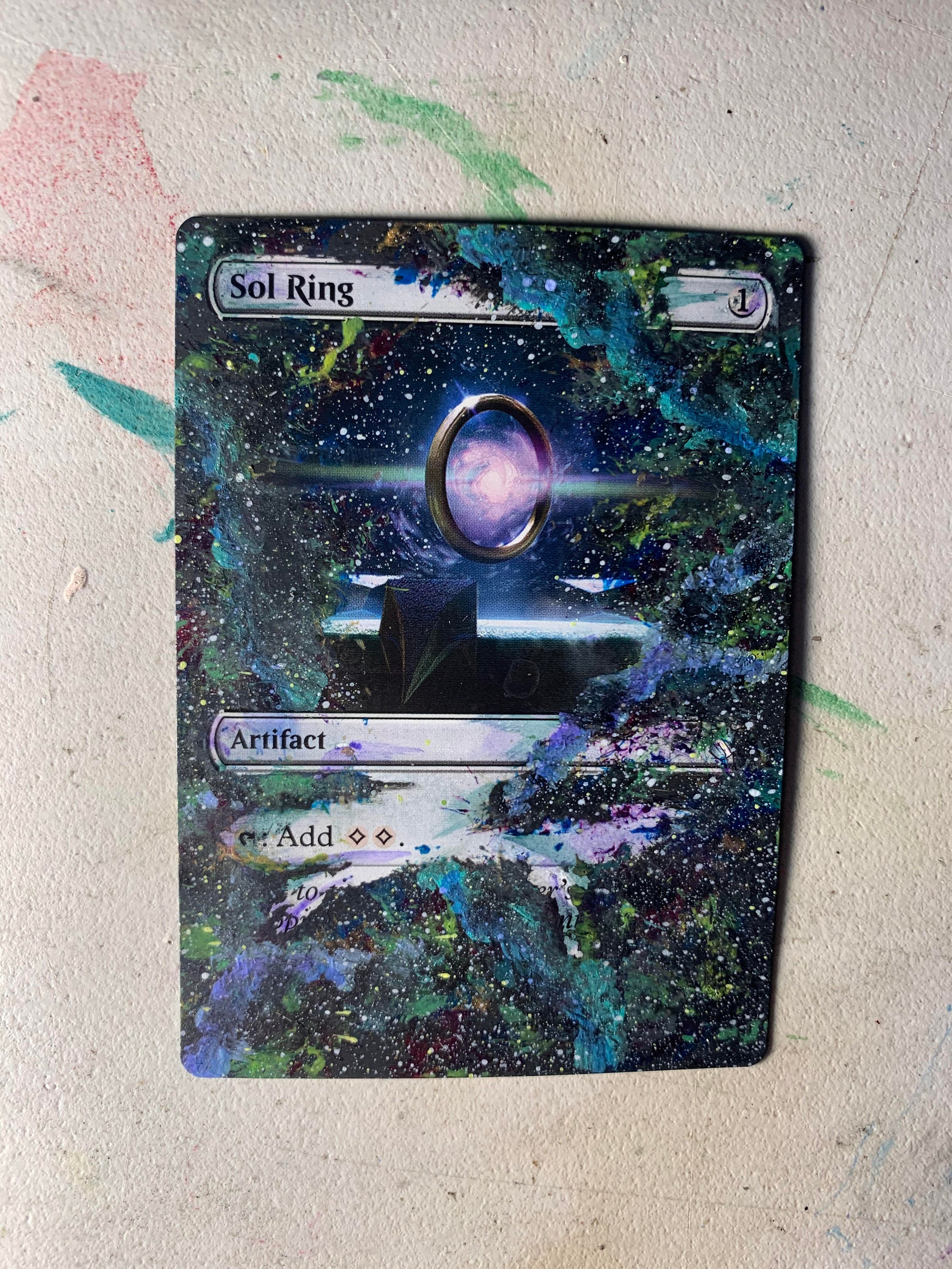 Galaxy Painted Card - Etsy