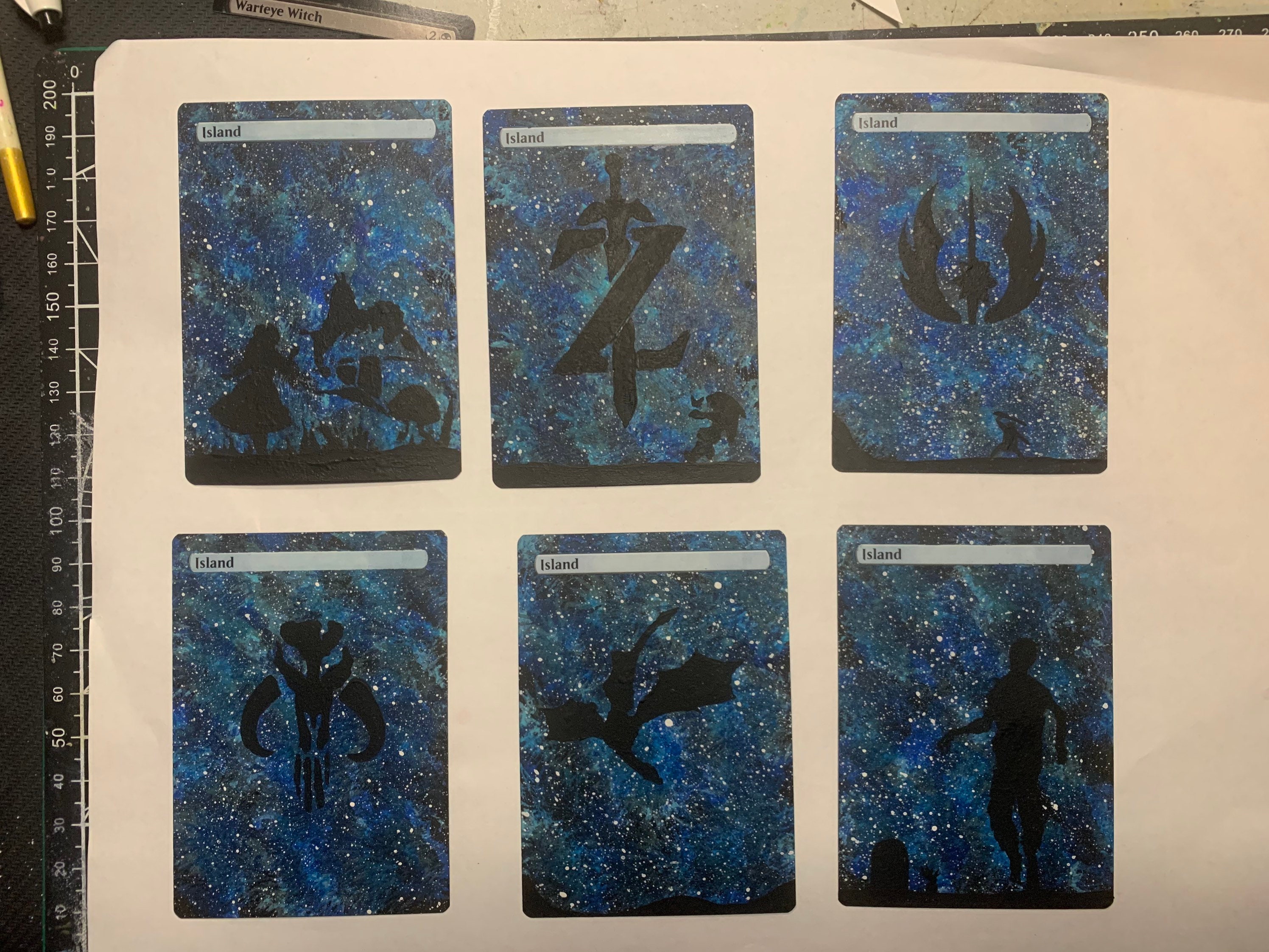 Galaxy Painted Card - Etsy