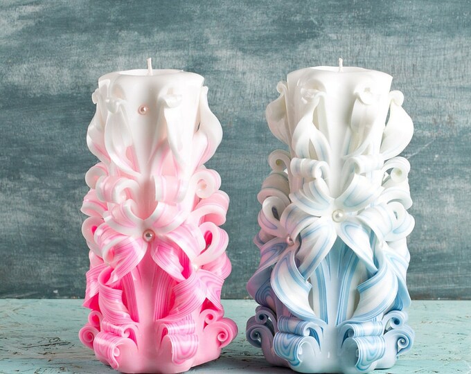 Wedding Decoration, Wedding Couple, Candles Set, Carved Candle, Wedding ...