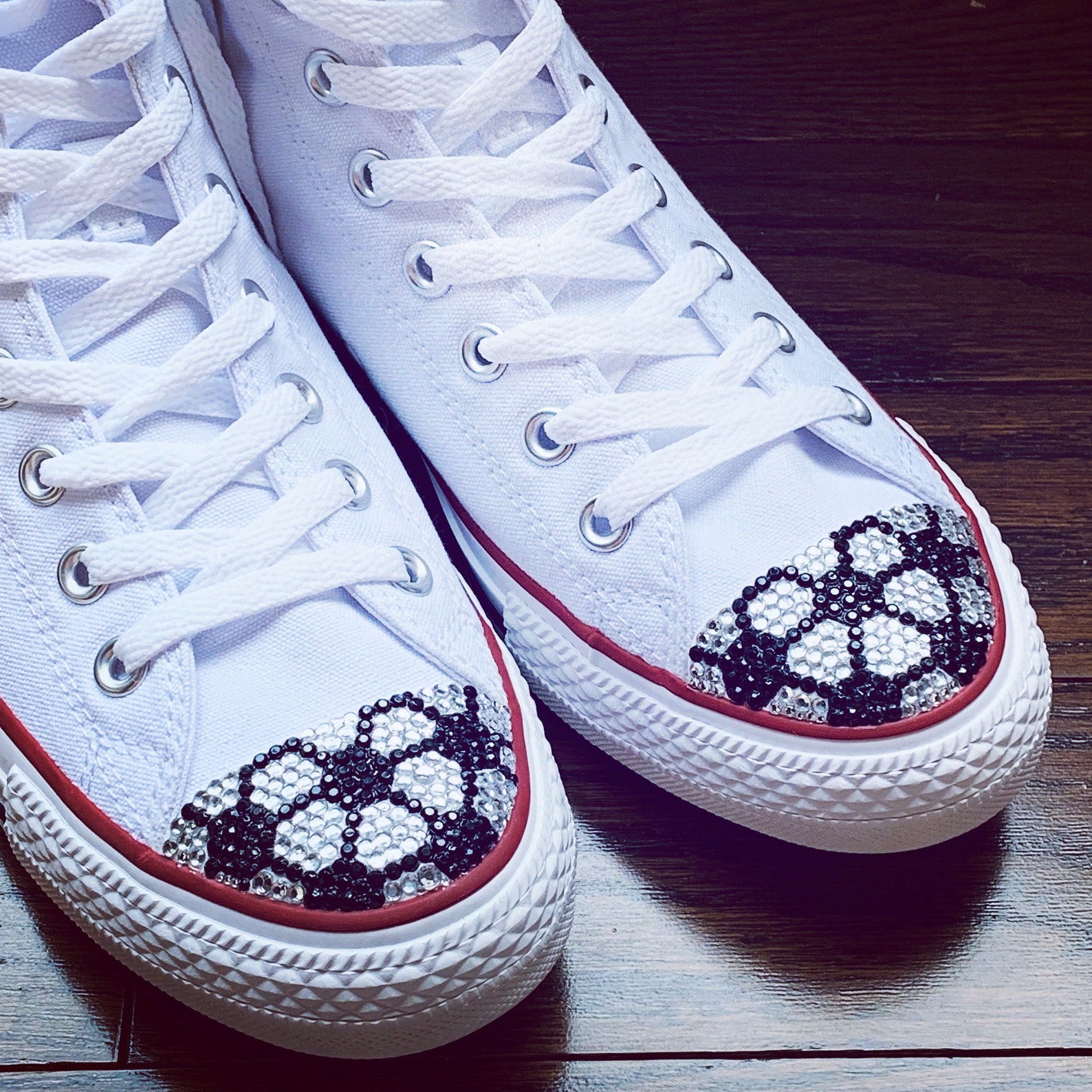 Soccer Bling Converse Shoes. Women's Custom Soccer Shoes. Soccer Mom ...