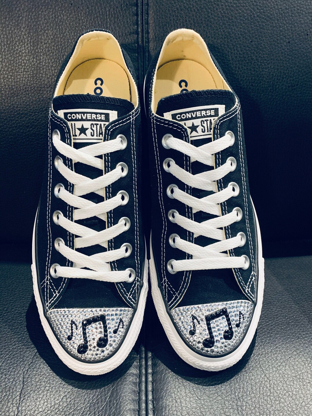 Music Note Custom Converse Shoes. Music Bling Converse Shoes ...