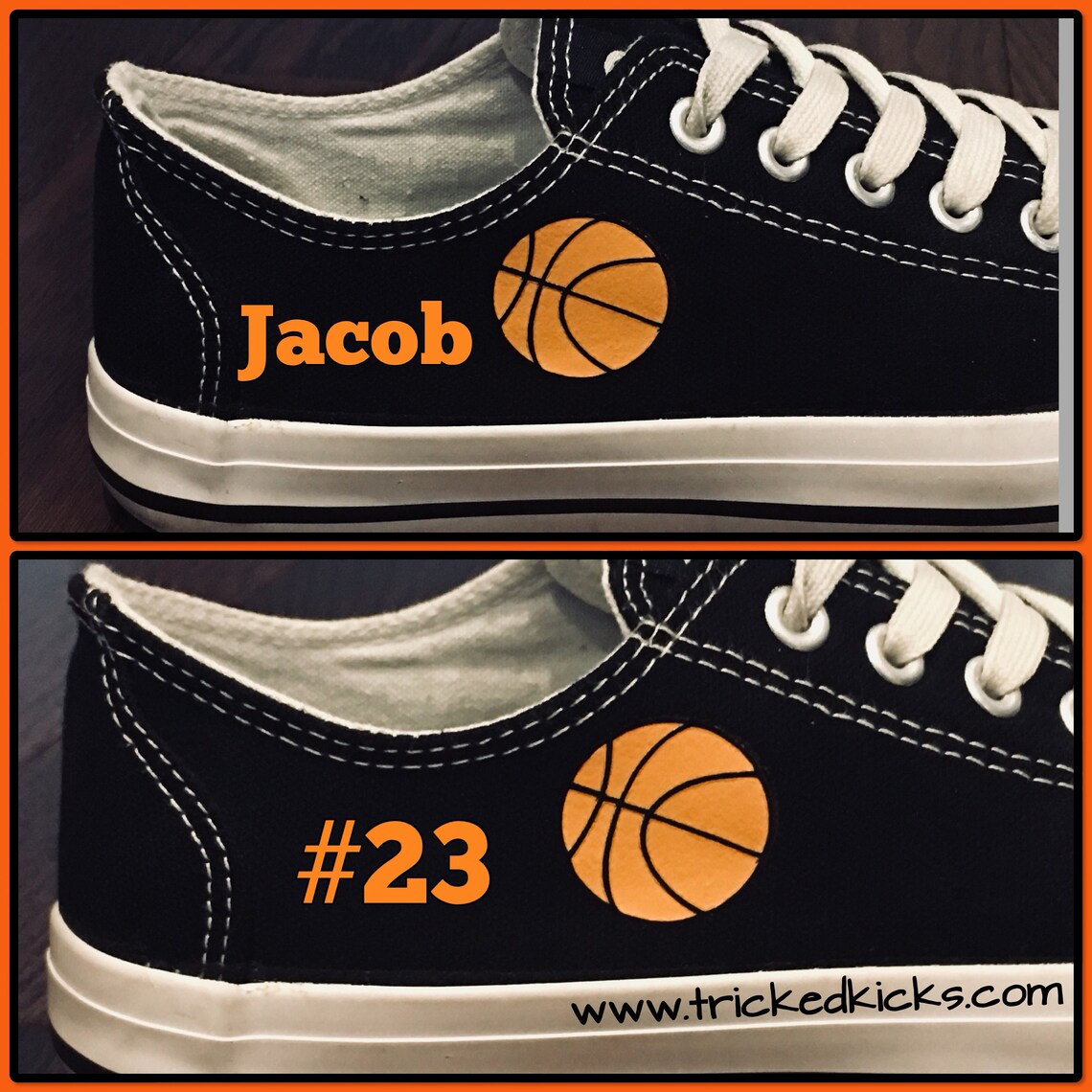 Kid's Basketball Converse Shoes. Personalized Basketball | Etsy