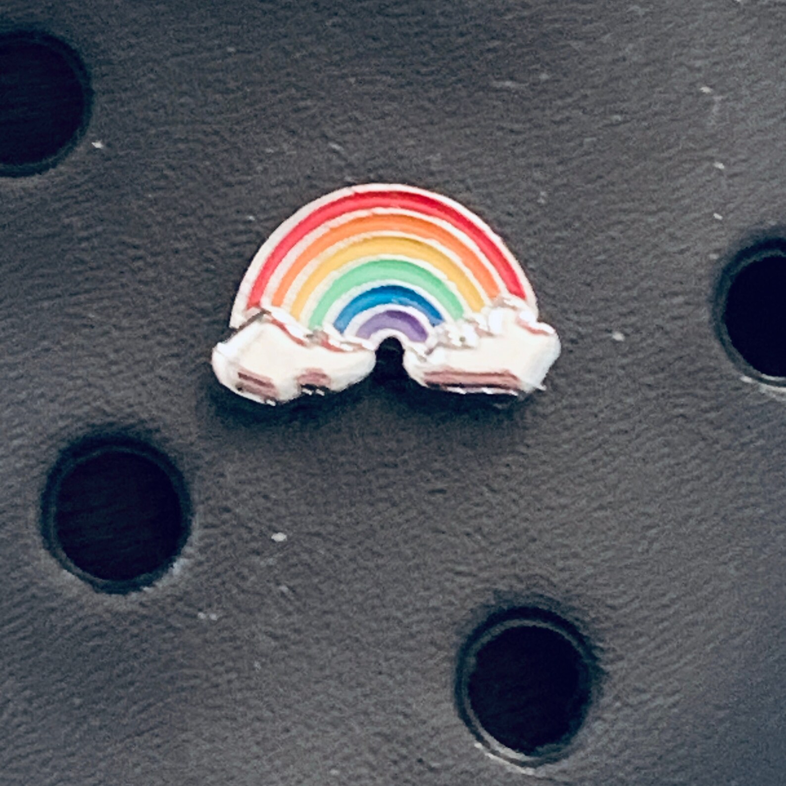 Rainbow Croc Charm. Rainbow Charm. Small Rainbow & Clouds Charm ...