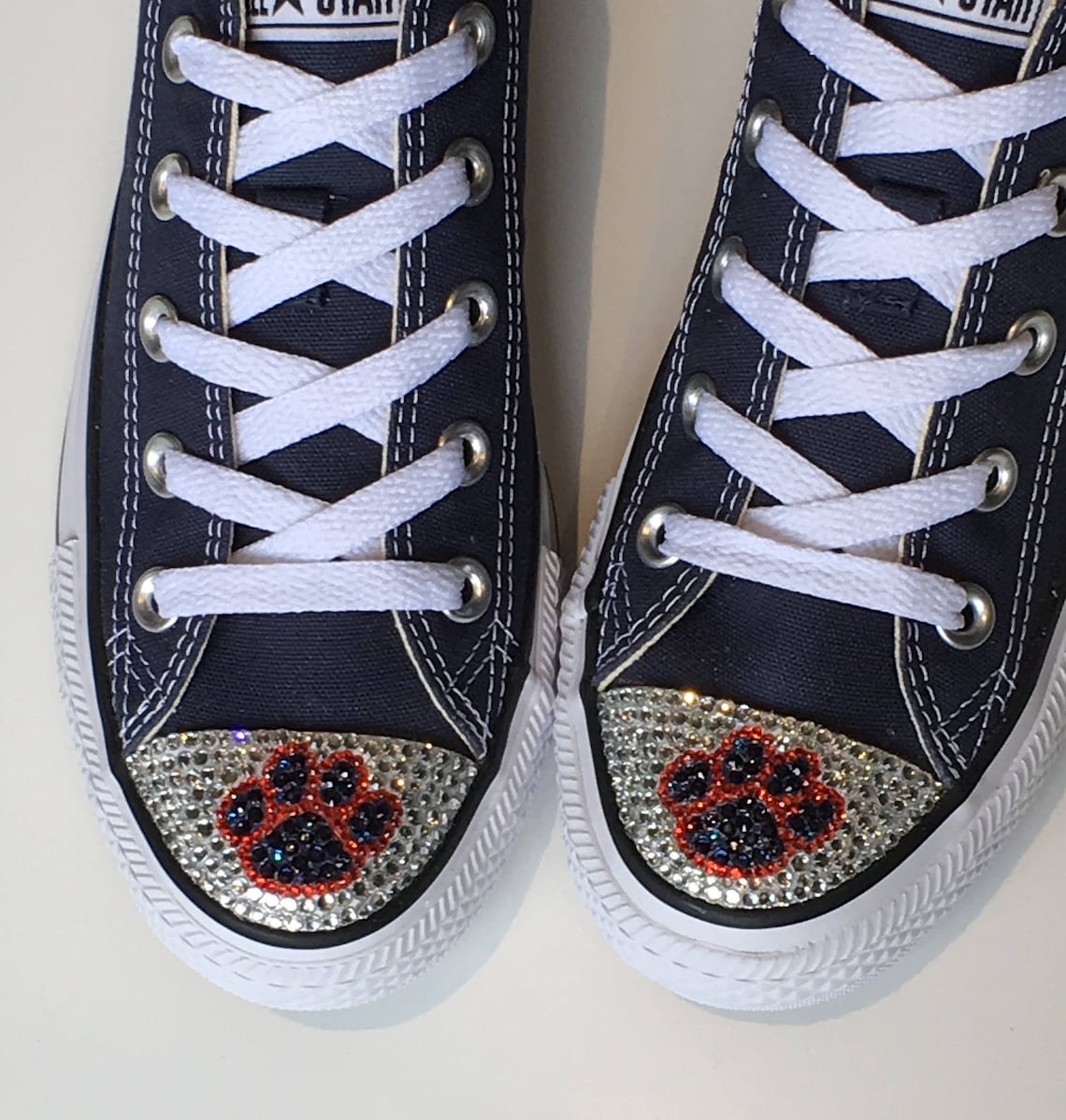 Toddler Paw Print Converse Shoes. Animal Paw Print Bling | Etsy