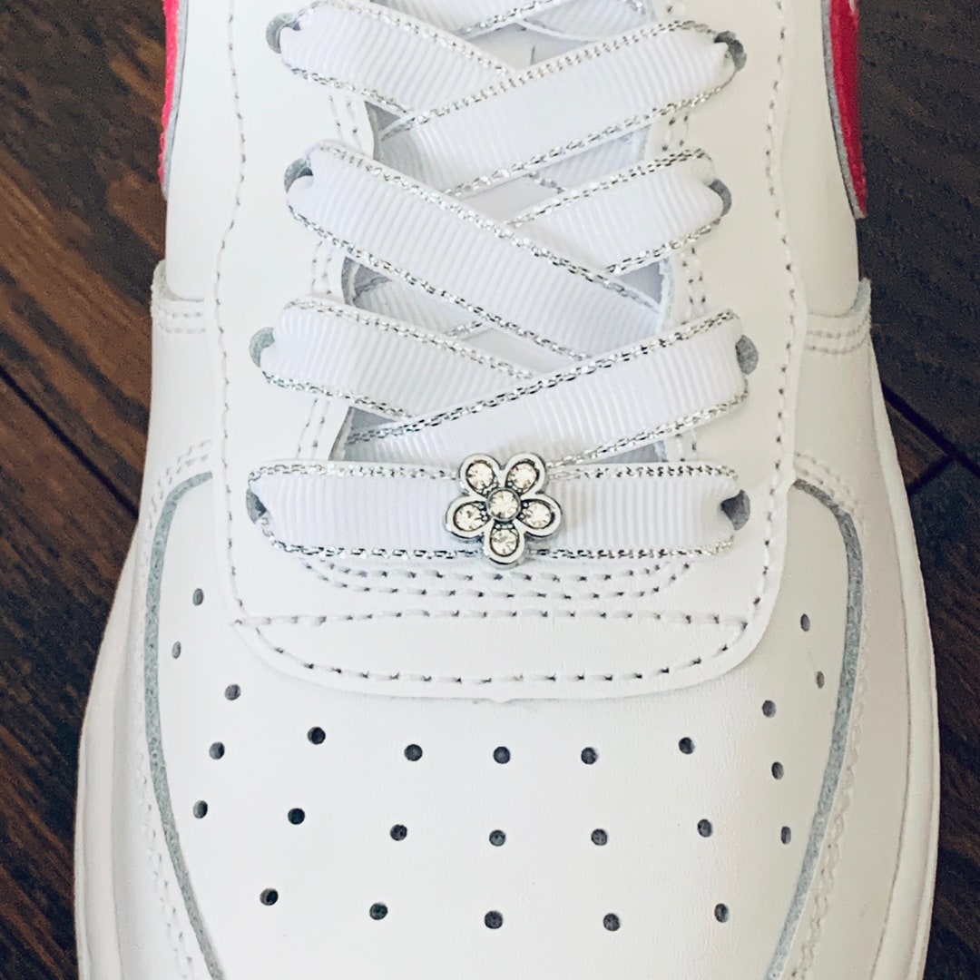 Flower Rhinestone Shoelace Charm. 1 Pc Shoe Flower Clip. Small 8mm ...