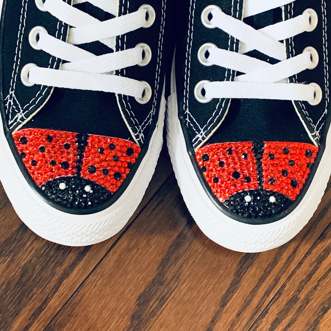 Toddler Ladybug Bling Converse Shoes. Custom Converse. Ladybug - Etsy