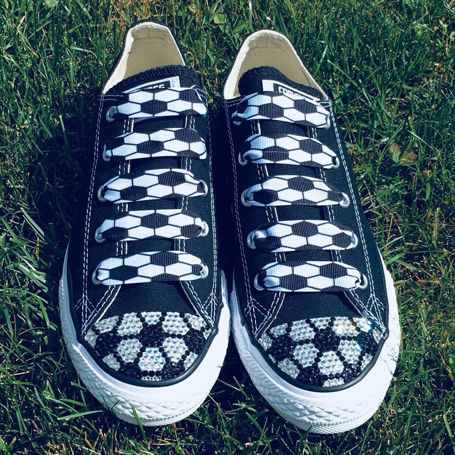 Soccer Bling Converse Shoes. Women's Converse Running Shoes. Sport ...