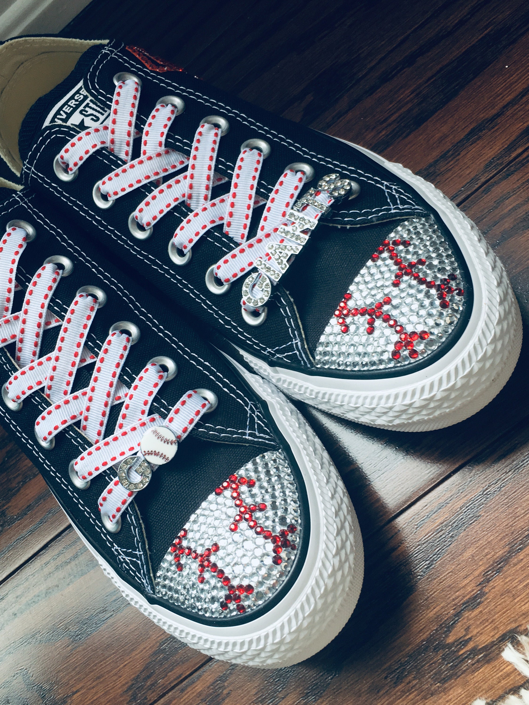 Baseball Bling Converse Shoes. Women's Custom Converse. | Etsy