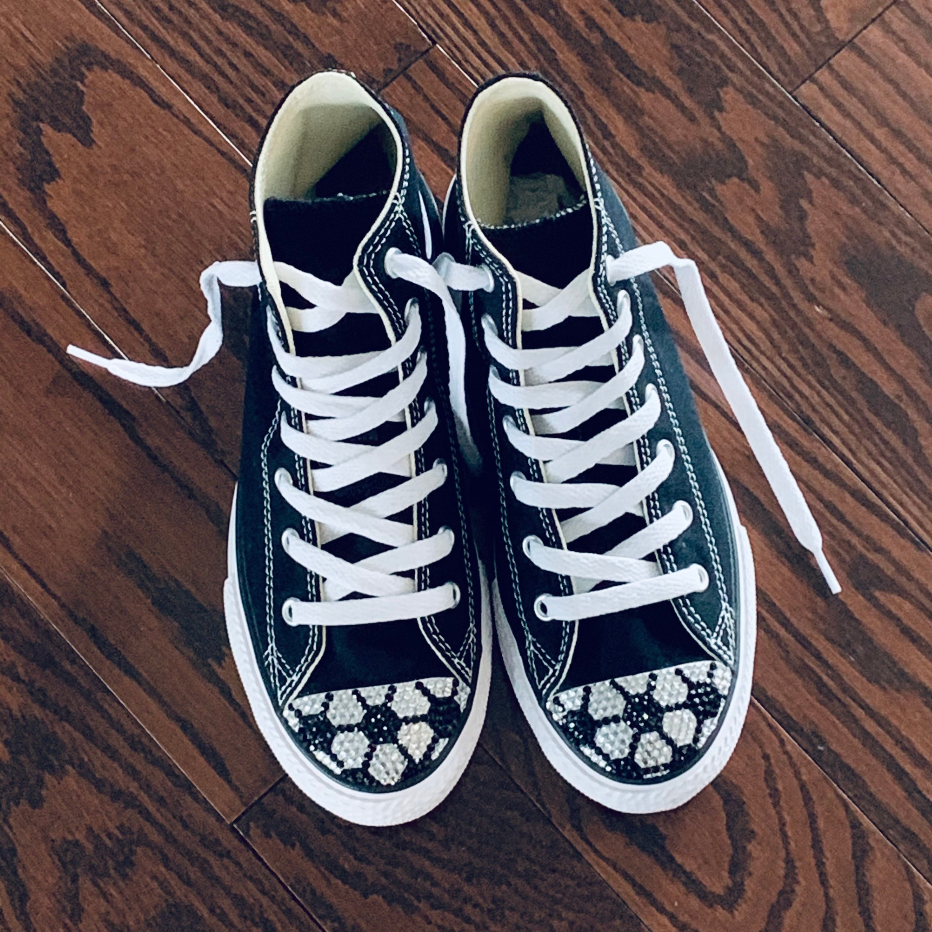 Bling Converse Soccer Shoes. Custom Converse Girl's Shoes - Etsy Canada