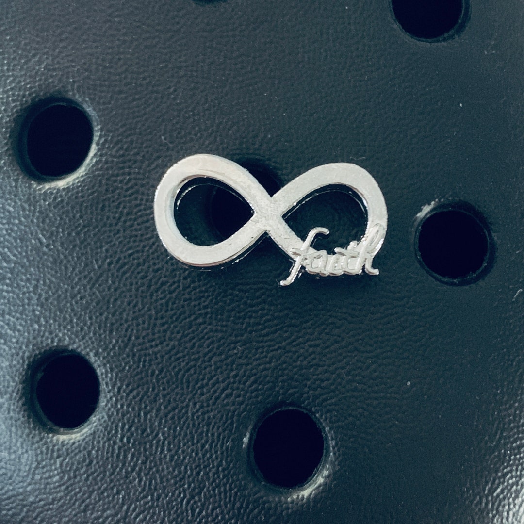 Infinity Faith Croc Charm, Infinity Sign Jewelry Charm, Small Croc ...