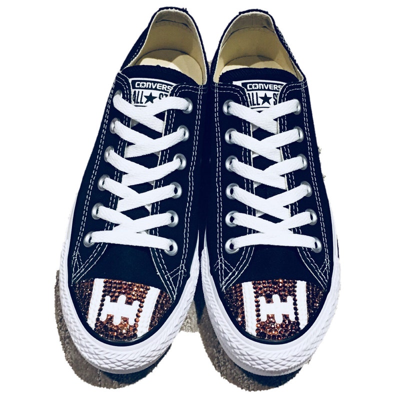 Football Blinged Converse Shoes. Custom Football Converse. - Etsy Canada