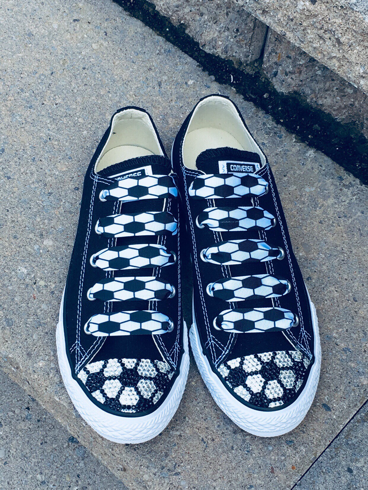 Bling Converse Soccer Shoes. Custom Converse Girl's Shoes | Etsy