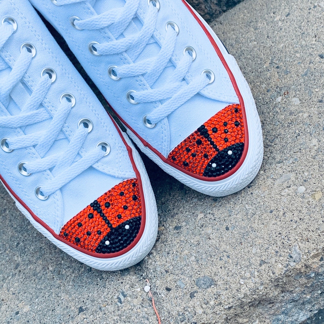 Women's Ladybug Bling Converse Shoes. Custom Converse. Ladybug ...