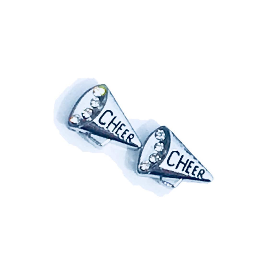Croc Cheer Charm. 1 Pc Slide Charm W/ Jibbitz Backing. Rhinestone Croc ...