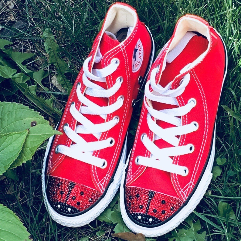 Women's Ladybug Bling Converse Shoes. Custom Converse - Etsy