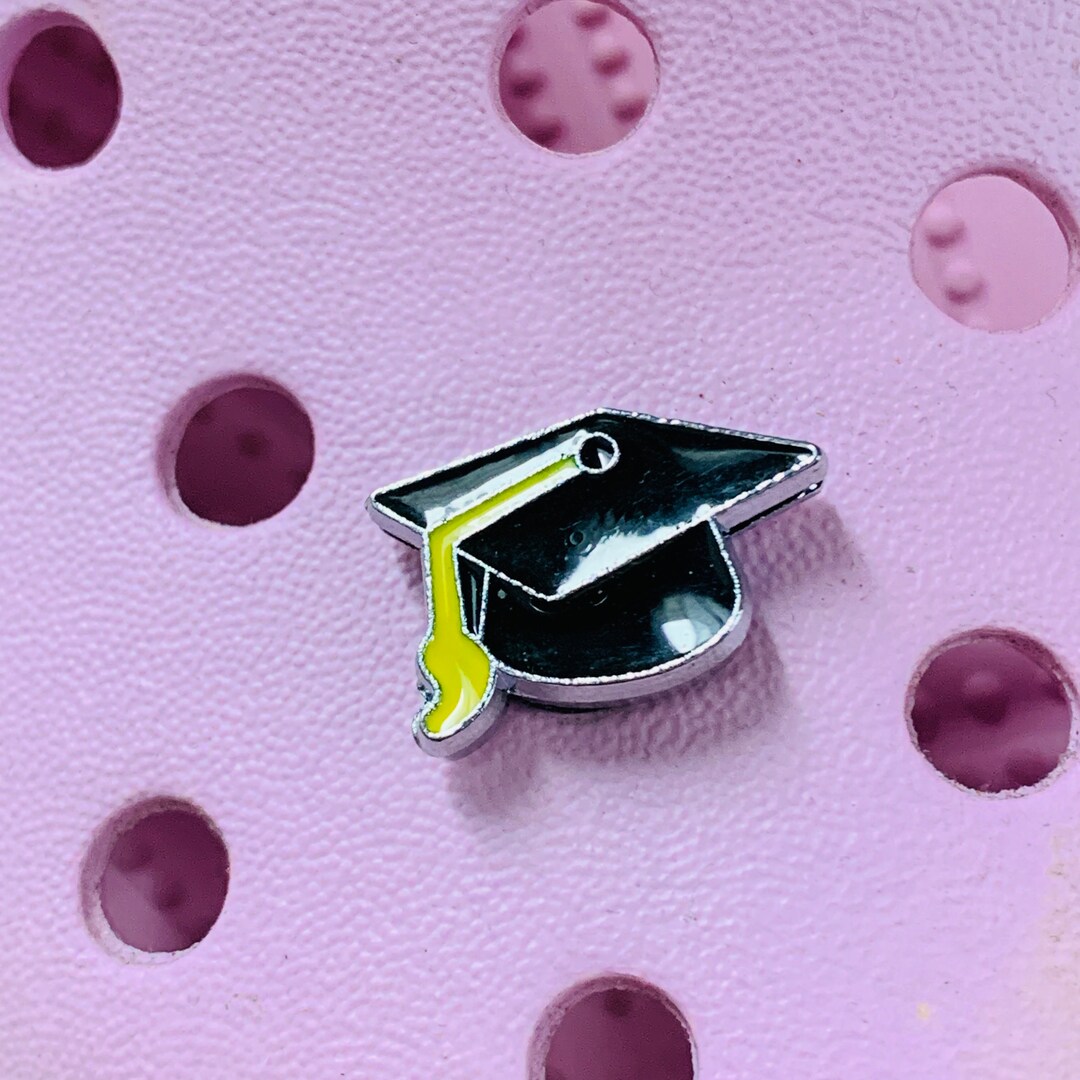 Graduation Cap Croc Charm. Slide Charm W/ Jibbitz Backing. Croc Jewelry ...