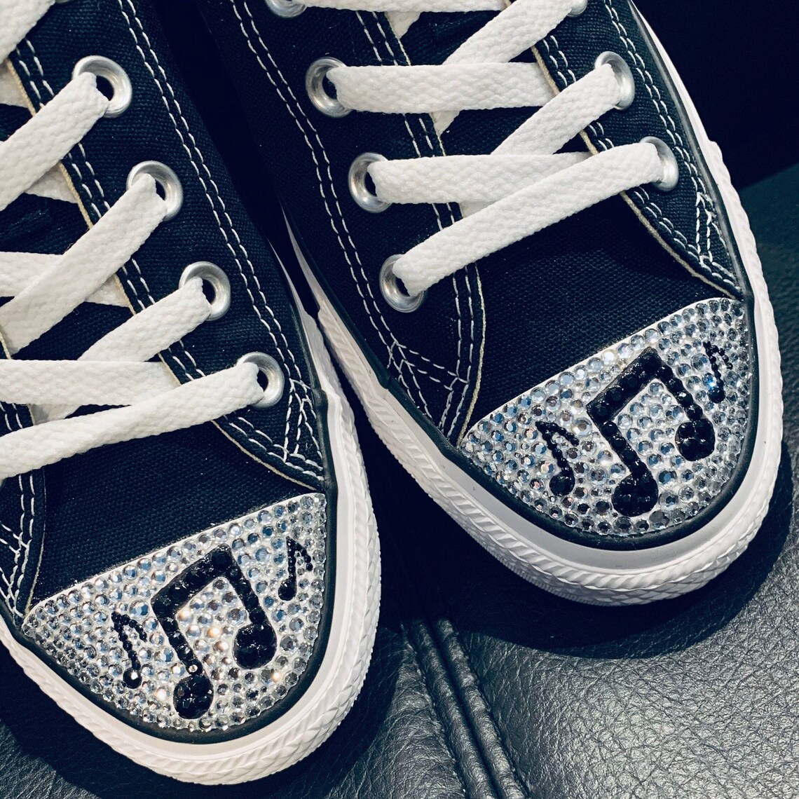 Kid's Music Note Custom Converse Shoes. Music Blinged - Etsy