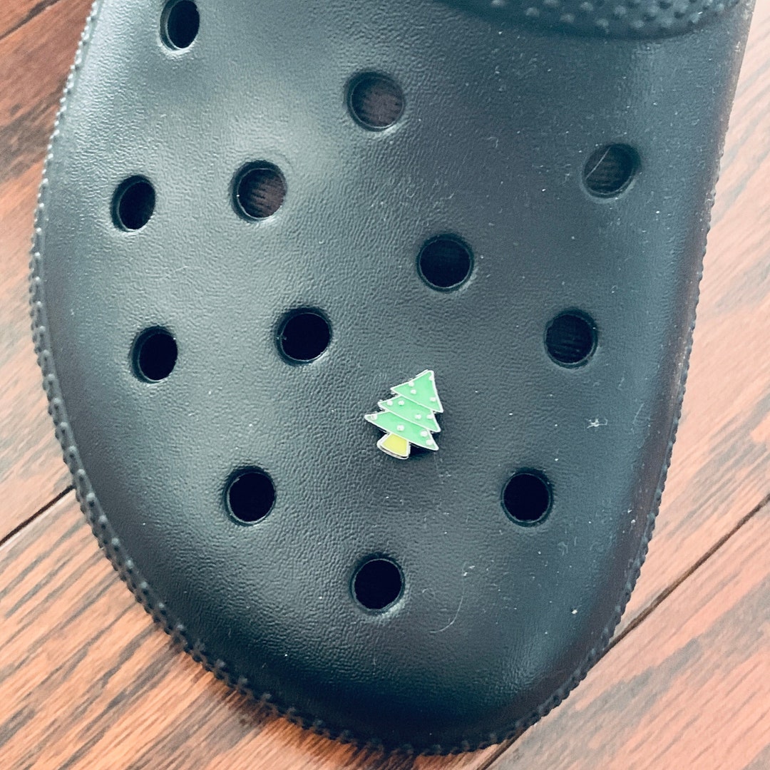Christmas Tree Croc Charm. Slide Charm W/ Jibbitz Backing. Shoe Charm ...