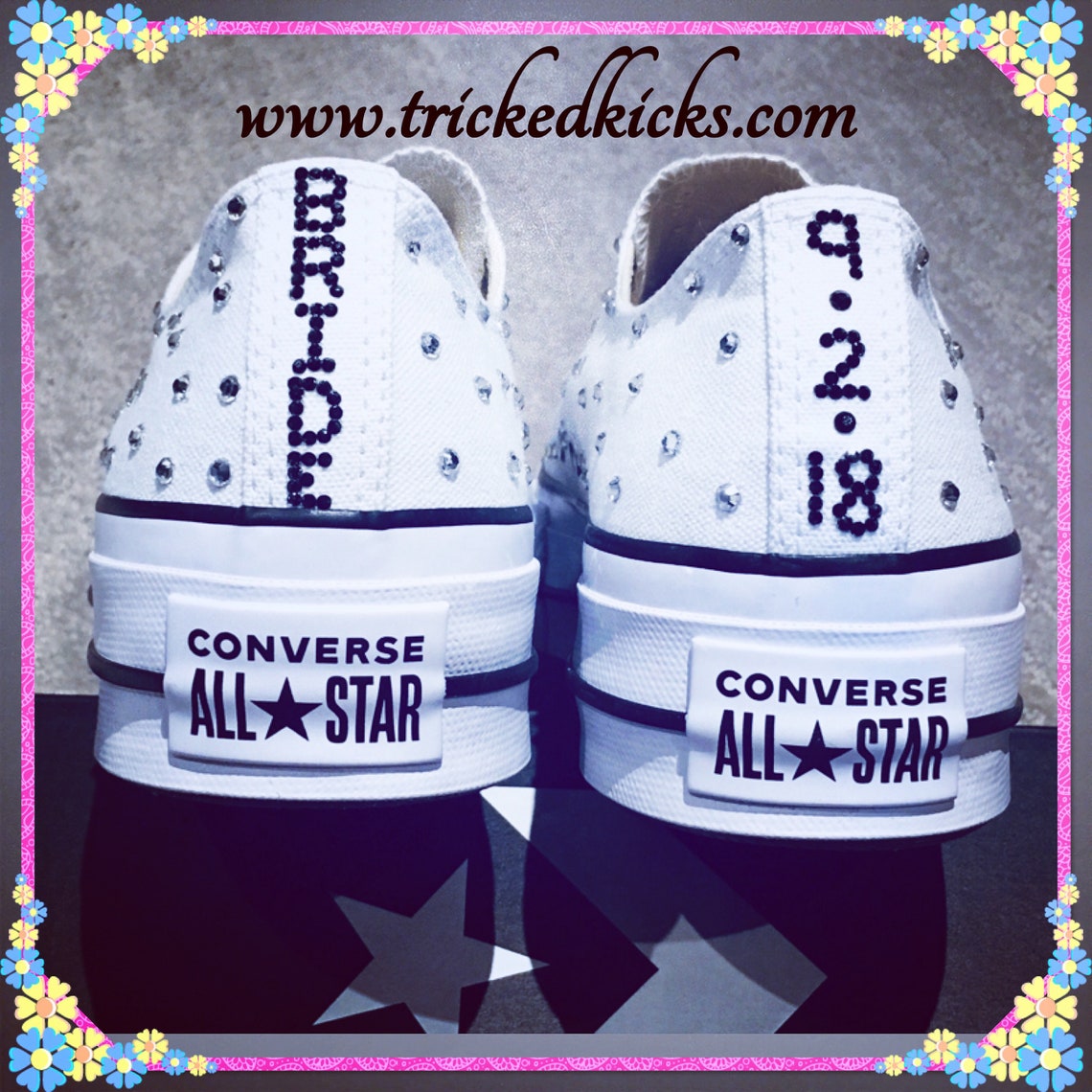 Rhinestone ADD ON to Shoe Purchase. Custom Bling Converse. - Etsy