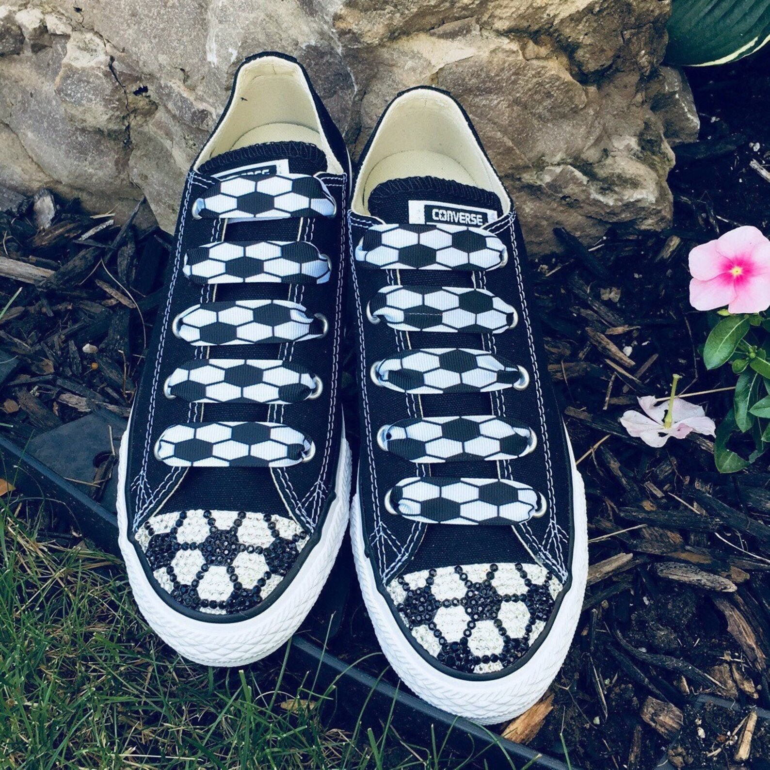 Soccer Bling Converse Shoes. Women's Converse Running Shoes. Sport ...