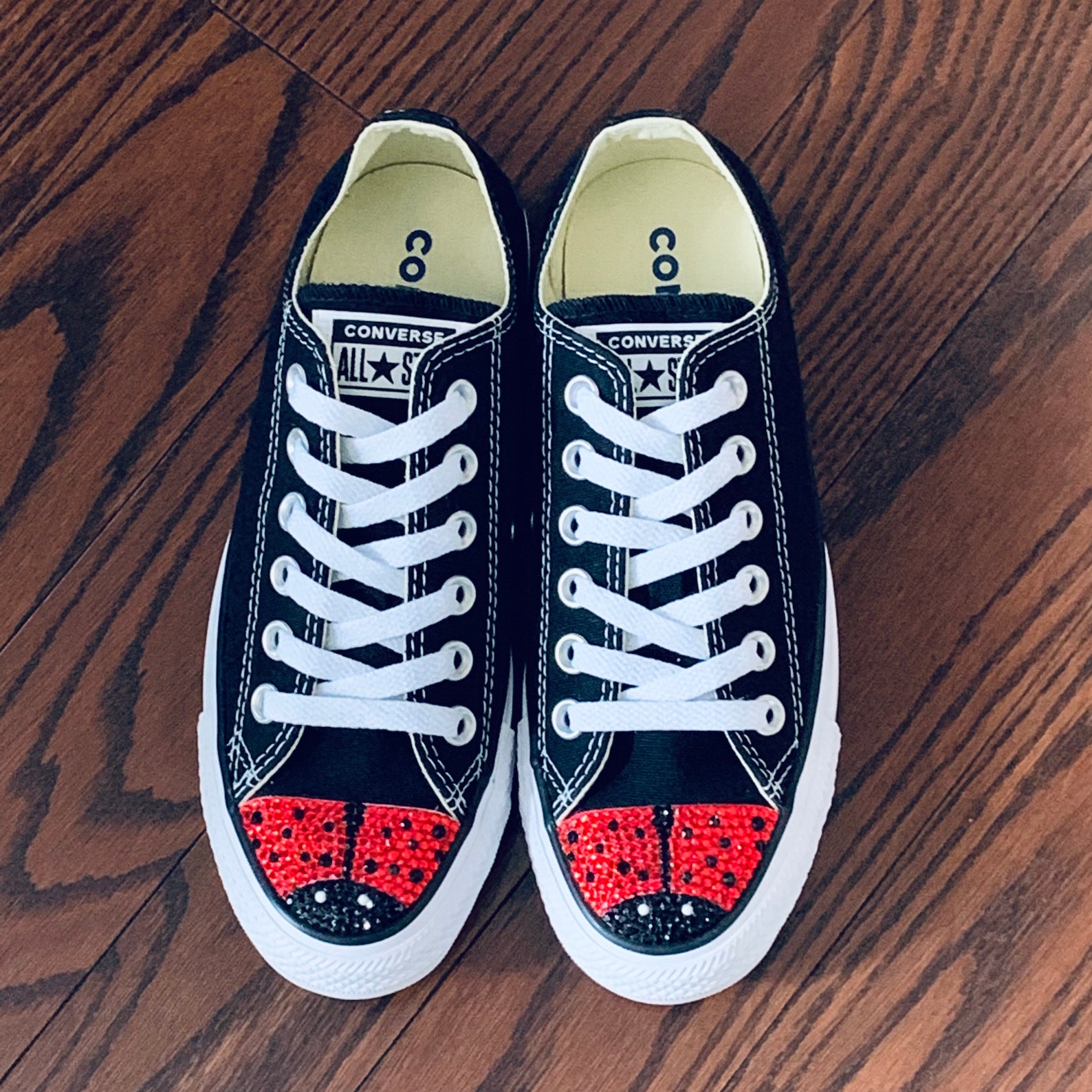 Women's Ladybug Bling Converse Shoes. Custom Converse | Etsy
