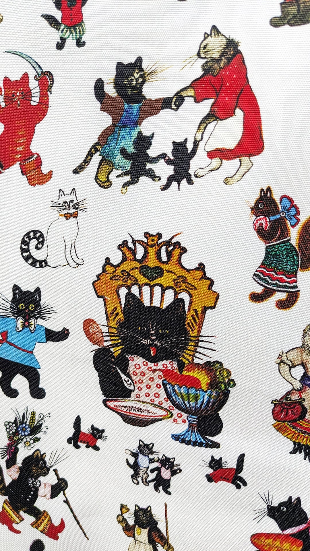 Cat Art Tea Towel, Cats & Kittens Kitchen Towel, Gifts for Cat Lover ...
